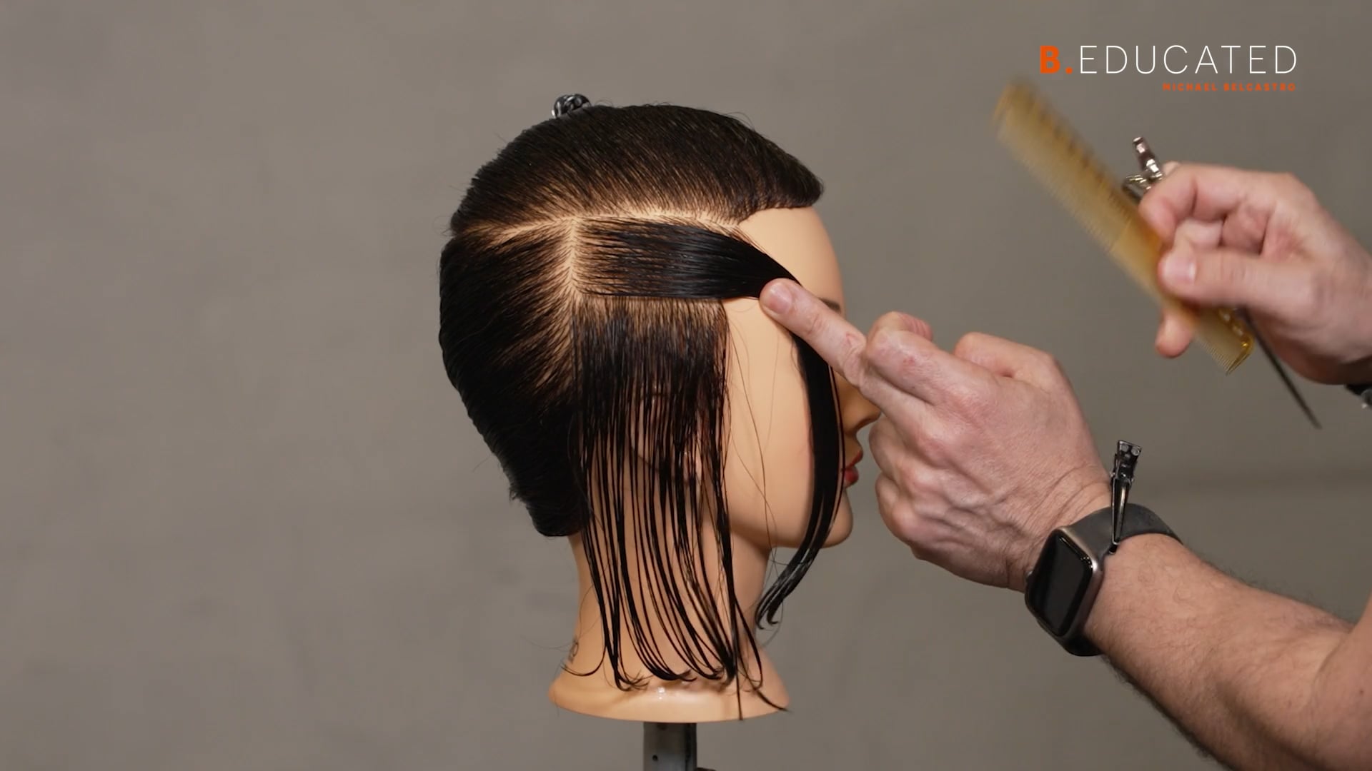 How to Take a Horizontal Line | Online Hair Cutting Tutorials ...
