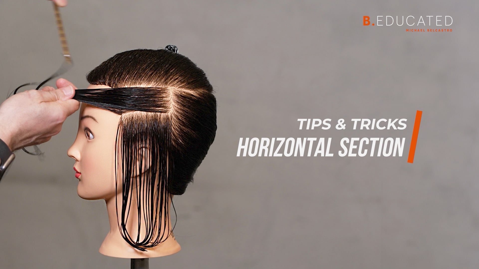 How to Take a Horizontal Line | Online Hair Cutting Tutorials ...